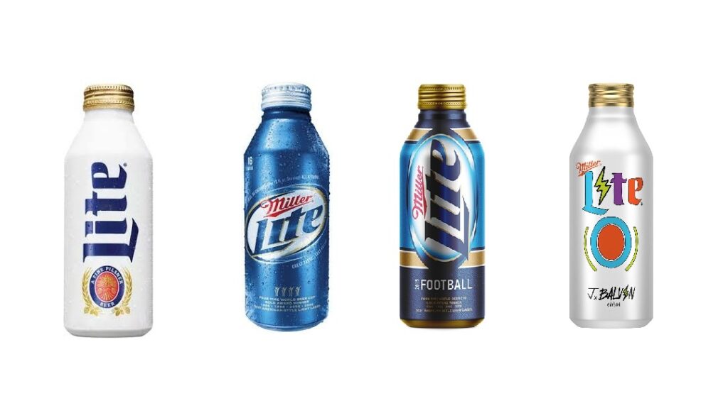 Miller Lite Botella Aluminio | FLYTINBOTTLE
